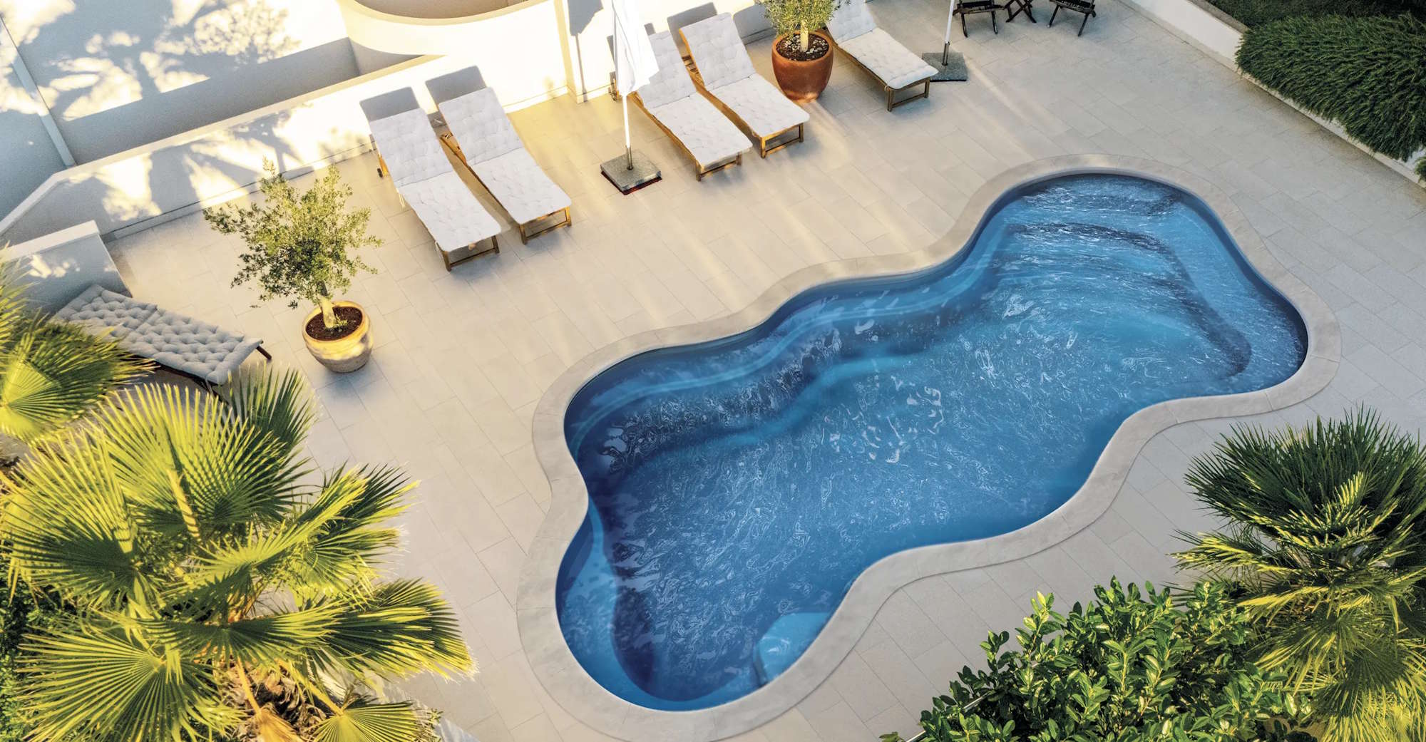 The Luma fiberglass pool design - Aviva Pools